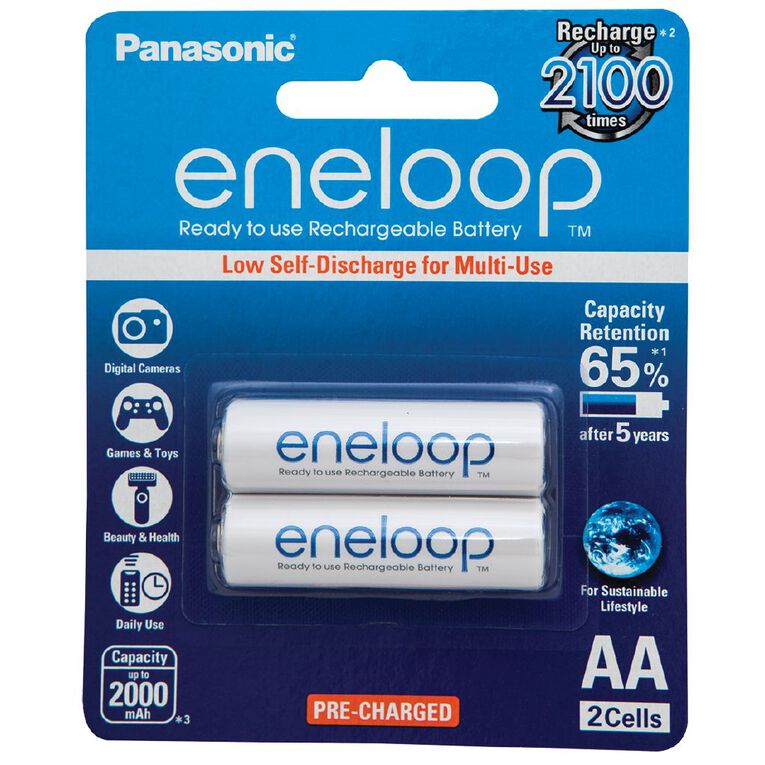 Panasonic Eneloop Aa Size Rechargeable Batteries 2 Pack Noel Leeming