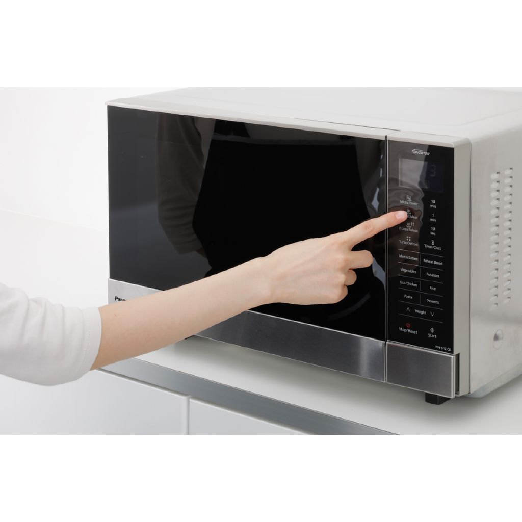 Panasonic 27L Microwave Flatbed Inverter Stainless Steel Noel Leeming