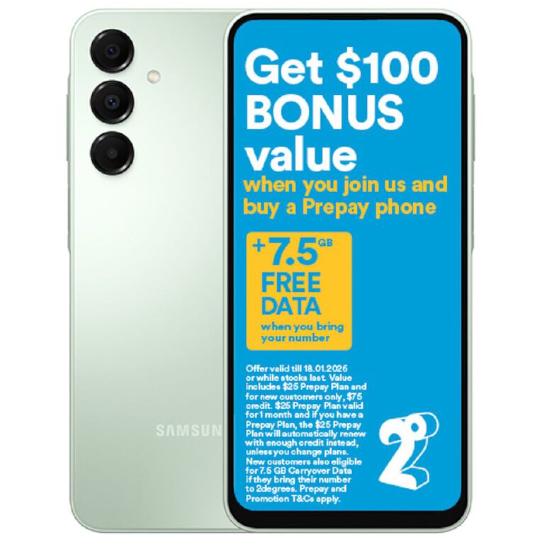 Samsung Galaxy A16 5G 128GB with 2degrees SIM - Light Green - Noel Leeming