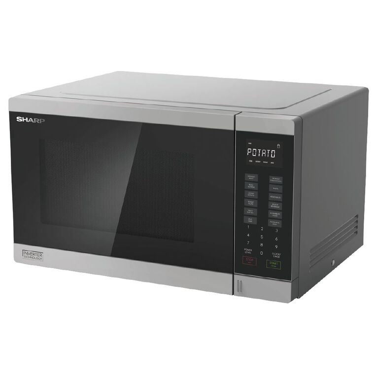 Sharp 34L Inverter Microwave - Silver - Noel Leeming
