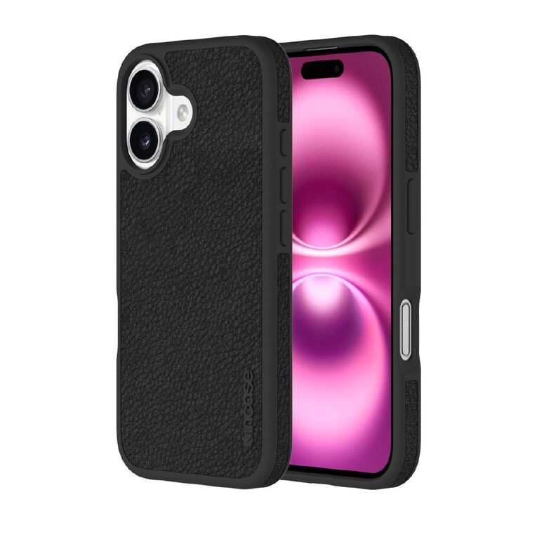 Incase ICON MagSafe Case for iPhone 16 (Black Plant Leather) - Noel Leeming