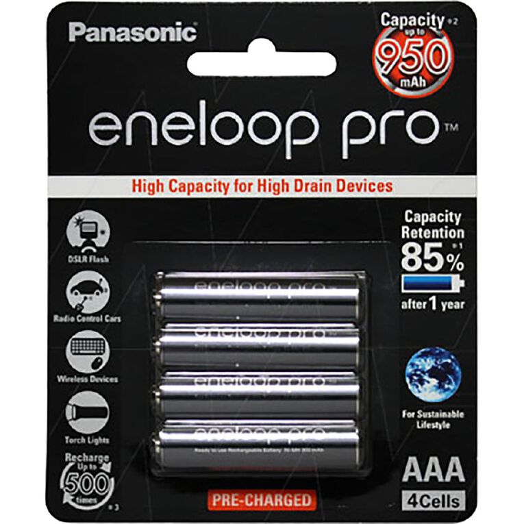 Panasonic Eneloop Pro Aaa Size Rechargeable Batteries 4 Pack Noel Leeming