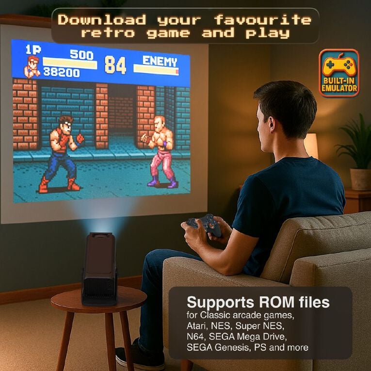 Laser Smart Gaming Projector with 80 Games and Dual Controllers - Noel ...