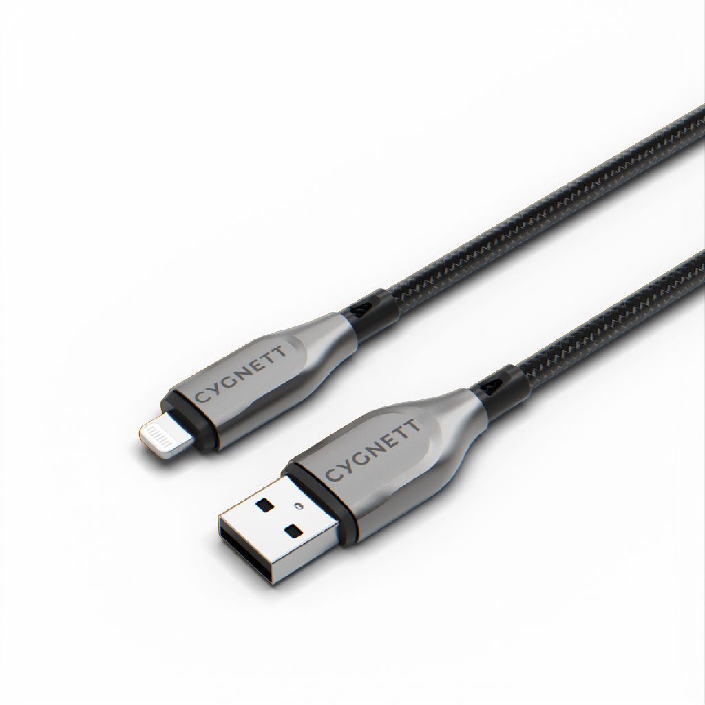 Cygnett Armoured Lightning to USB-A Cable 1m - Black - Noel Leeming